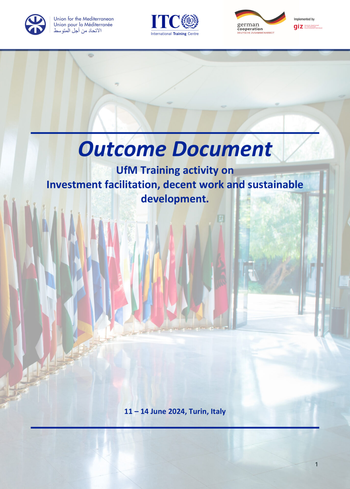 Outcome Document - UfM Training activity on Investment facilitation ...